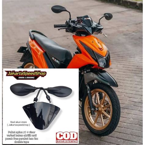 Jual Paket Variasi Kaca Spion X1 Plus Visor Variasi Universal Pnp Beat