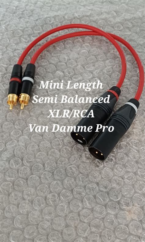 Mini Length Semi Balanced XLR RCA Audio Hi Fi Grade Interconnect Audio