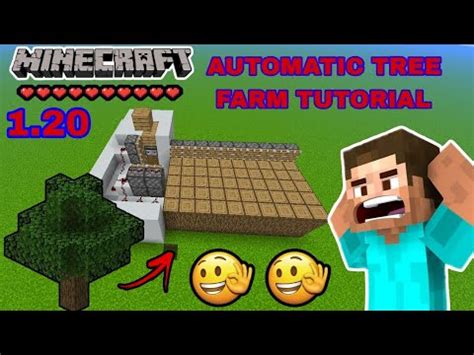 HOW TO MAKE AUTOMATIC TREE FARM 1 20 TUTORIAL MINECRAFT POCKET EDITION
