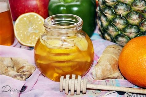 Domowy syrop z cytryny imbiru i miodu skuteczny na przeziębienie i
