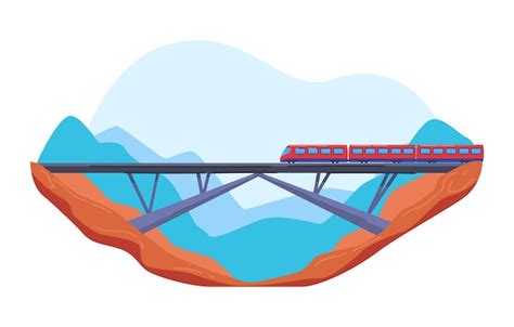 Puente en las montañas moderno puente colgante peatonal sobre