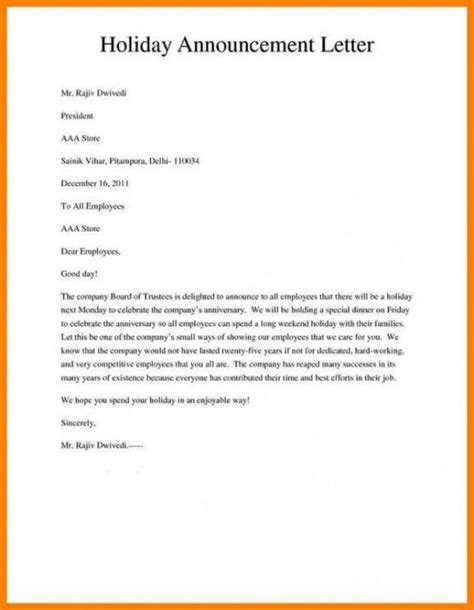 Employee Leaving Announcement Email Template