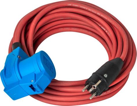 Rallonge électrique SOLUTIONS OUTDOOR IP44 10m H07RN F 3G2 5 rouge
