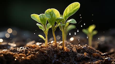 Premium Ai Image Seedlings Hd K Wallpaper Stock Photographic Image