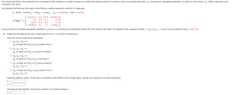 Solved The Results That Follow Were Obtained From An Chegg