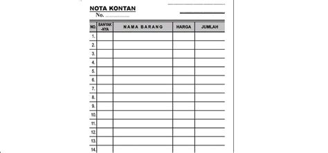 Nota Kontan Pengertian Fungsi Contoh Dan Cara Membuatnya
