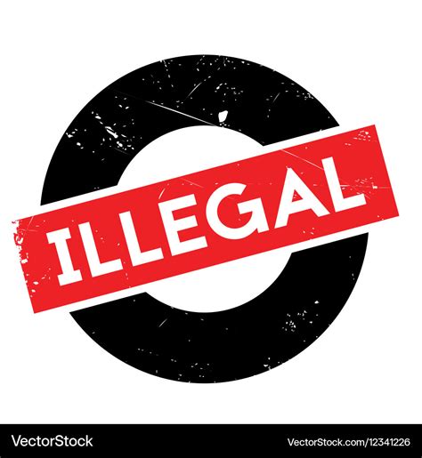 Illegal Rubber Stamp Royalty Free Vector Image