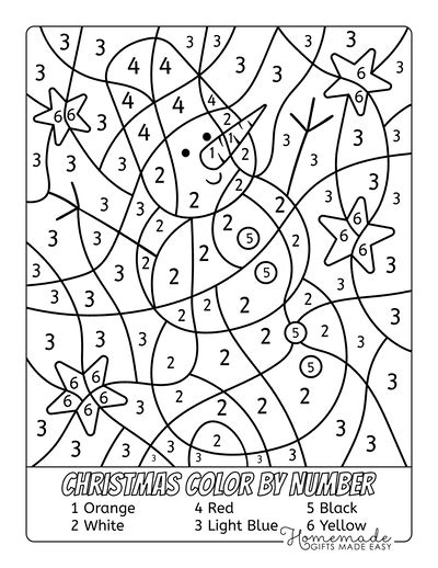 Free Christmas Color By Number Printables