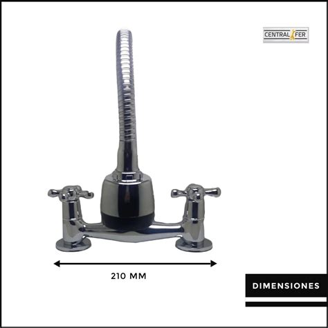 Canilla Doble Comando Flexible Negra Diseño P Cocina Mesada