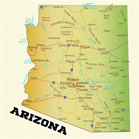 Arizona Road Map With Cities Map Arizona Map Printable Maps Images