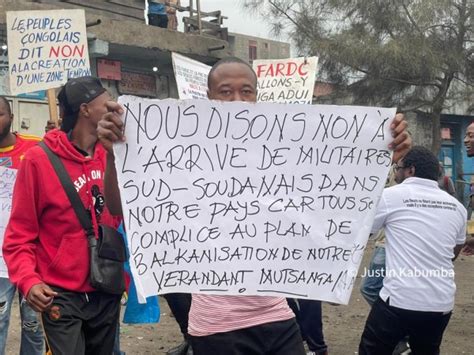 Rdc Une Manifestation Contre La Pr Sence De La Force R Gionale