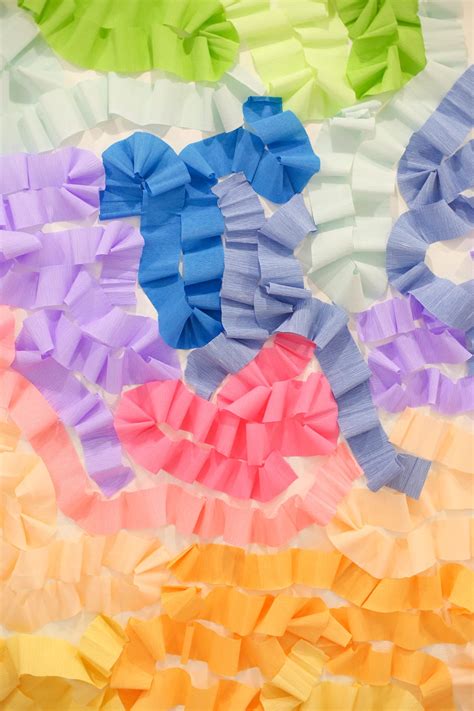 DIY Crepe Paper Wall Photo Backdrop Lovely Indeed