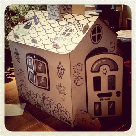 Casas hechas con cajas de cartón Bebeazul top