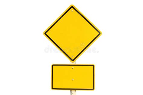 Placa De Sinal Vazia Amarela Imagem De Stock Imagem De Estrada