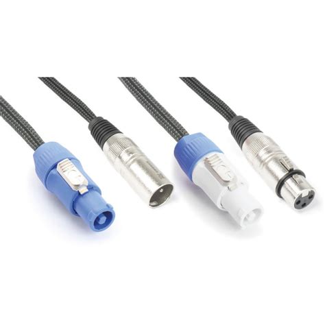 Audio Combi Cable Powercon B XLR F Powercon A XLR M 10m EGO