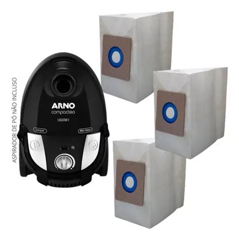 Saco Coletor De Pó P aspirador Arno Compacteo 1600 Kit 12un Frete grátis