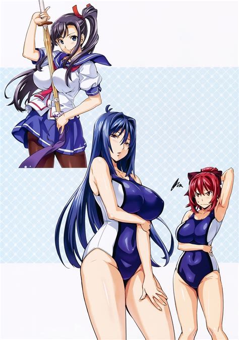 Nijou Aki Amaya Haruko And Rokujou Minori Maken Ki Drawn By Takeda