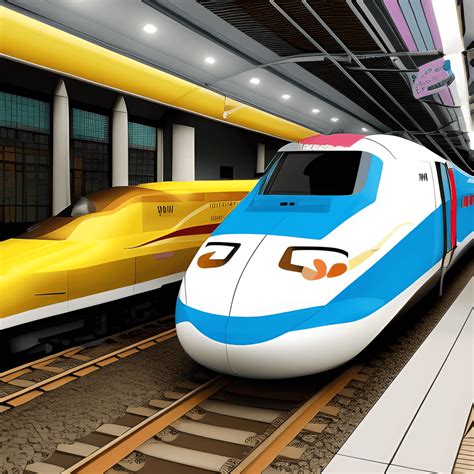 Kawaii Bullet Train Graphic Creative Fabrica