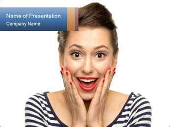 Shocked Lady Business Card Template Design ID 0000065295