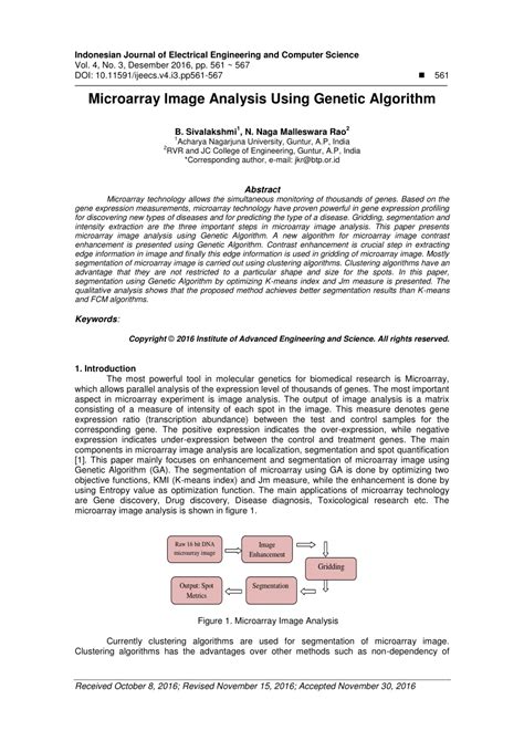 pdf microarray image analysis using genetic algorithm