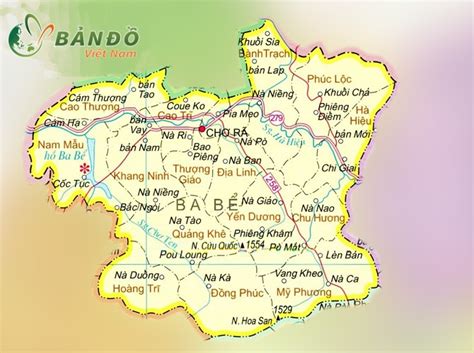 Bản đồ Hành chính tỉnh Bắc Kạn năm 2022