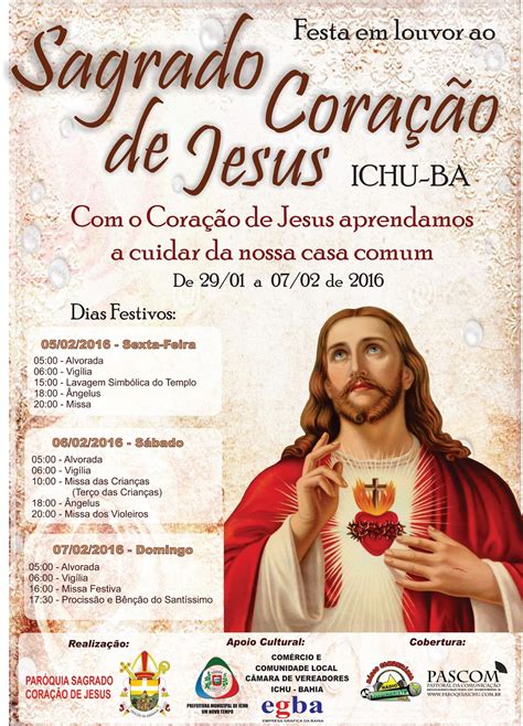 Paróquia Sagrado Coração de Jesus Ichu BA FESTA DO PADROEIRO 2016
