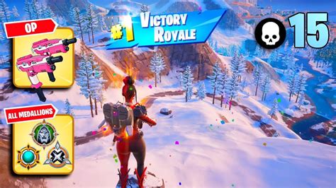 High Elimination Solo Zero Build Win Gameplay All Medallions In