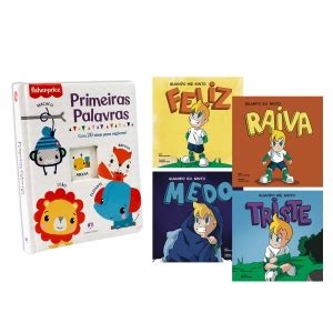Coleção Sentimentos e Emoções Primeiras Palavras Fisher Price Abas