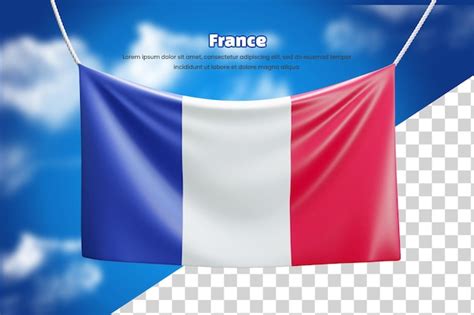 3d bandeira bandeira da frança ou 3d frança acenando bandeira bandeira