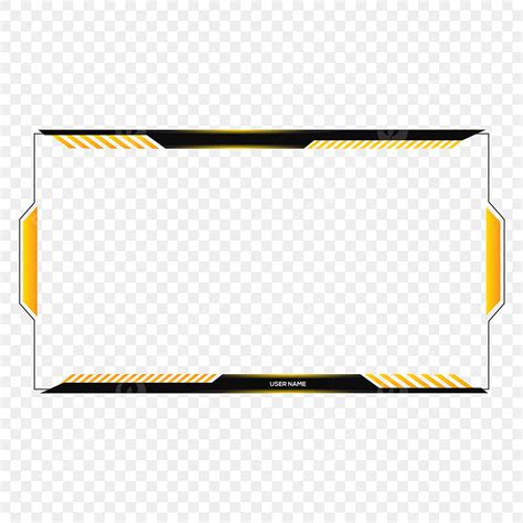 Orange Overlay Clipart Vector Twitch Streaming Overlay Yellow And