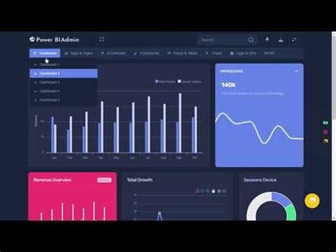 Power Bi Bootstrap Admin Dashboard With Ltr Dark Theme Dashboard