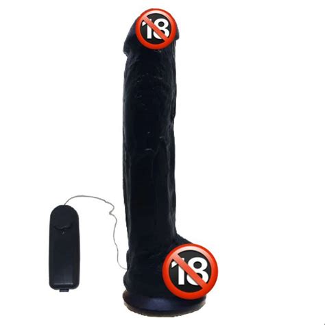Penis De Borracha Gigante Preto 25cm X 5 0cm Escroto Ventosa E