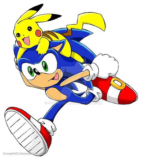 Sonic And Pikachu Digitalart Sonic Pikachu Pokemon Crossover HD