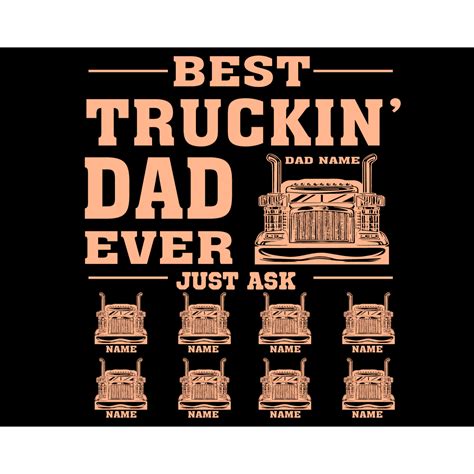 Best Truckin Dad Ever Jusk Ask Svg Fathers Day Svg Dad Svg Inspire