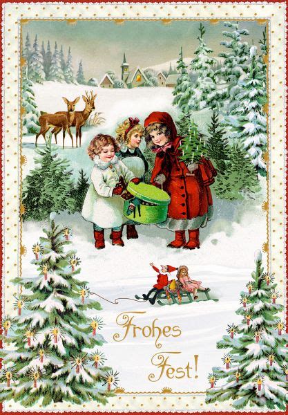 Karten Set Nostalgische Weihnachtspost Buecher De