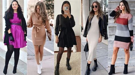 OUTFITS Con VESTIDOS Y BOTINES 2023 TENDENCIAS LOOKS Con BOTINES YouTube