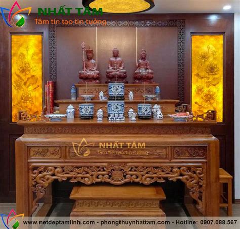 Top 50 mẫu bàn thờ Phật và Gia Tiên đẹp sang trọng nhất