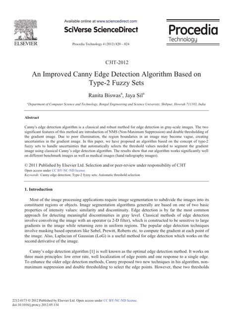 pdf an improved canny edge detection algorithm based on type 2 fuzzy sets