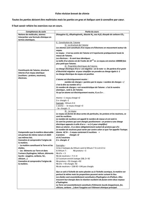 Fiches De R Vision Brevet Fran Ais Pdf