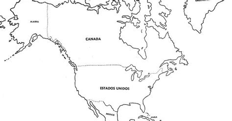 COLOREA TUS DIBUJOS Mapa de América con nombres para colorear
