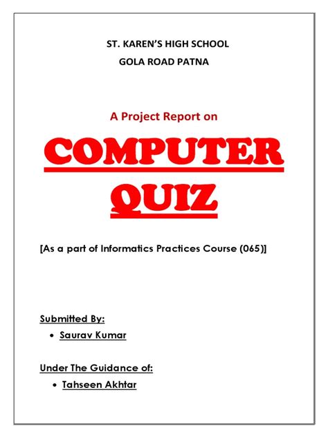 informatics practices project computer quiz class xii pdf net beans applications and software