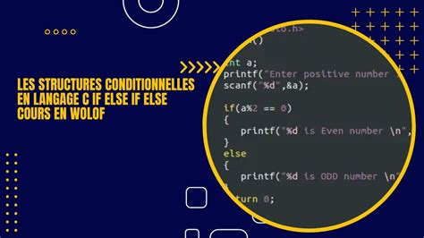 les structures conditionnelles en langage c cours youtube