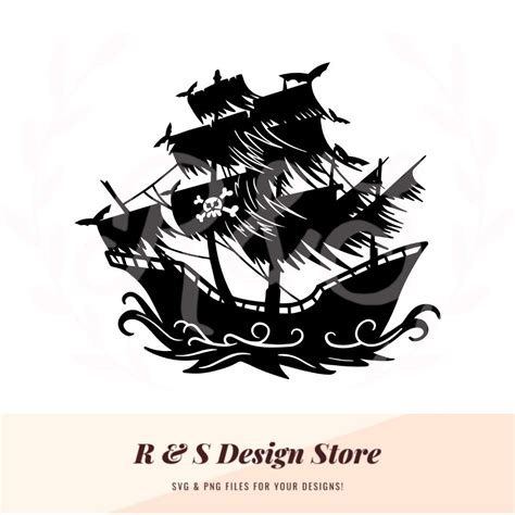 Buy Pirate Ship Silhouette Png Svg Online In India Etsy