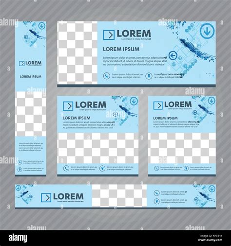 Conjunto De Banners Web En Tama Os Est Ndar Dise O Abstracto Del