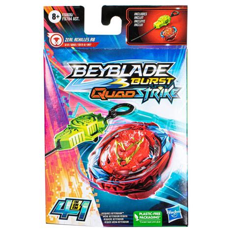 Beyblade Burst QuadStrike Zeal Achilles A8 Starter Pack Battling Game