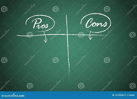 Pros And Cons Comparison Vector Template Stock Vector Illustration