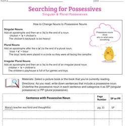 Possessive Nouns Worksheets With Answers Digital And Printable