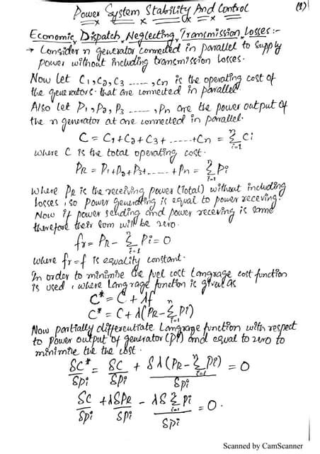 economic dispatch with and without transmission line losses problems included pdf