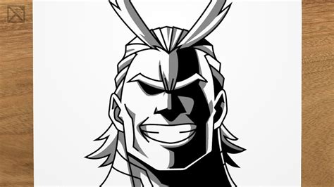 How To Draw ALL MIGHT Boku No Hero Academia Step By Step EASY YouTube