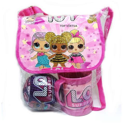 BONECA LOL Kit Bolsa Caneca Bola Boneca Surpresa Fantoche